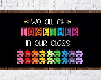 We All Fit Together Bulletin Boards - Etsy