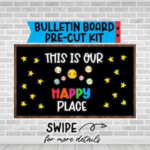 HAPPY PLACE Bulletin Board Letter Classroom Decoration Teacher Bulletin ...