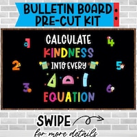 Math Coffee Shop Bulletin Board Kit, Back to School Classroom/door ...