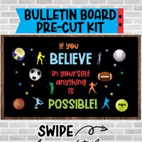 Physical Education Bulletin Board and Door Decor Kit - Sports Team ...