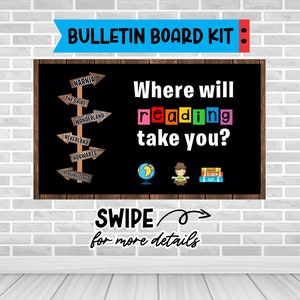 READING Bulletin Board Kit Classroom Decoration Teacher Bulletin Board ...