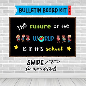THE FUTURE OF the World Bulletin Board Kit Letters Classroom Decoration ...