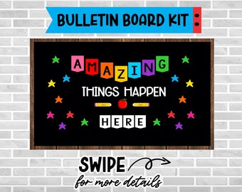 Amazing Things Happen Here Bulletin Board Cut Out - Etsy