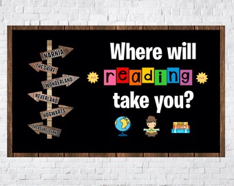 Reading Bulletin Board Classroom - Etsy