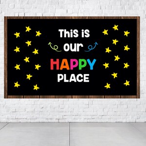 HAPPY PLACE Bulletin Board Letter Classroom Decoration Teacher - Etsy
