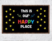 HAPPY PLACE Bulletin Board Letter Classroom Decoration Teacher - Etsy
