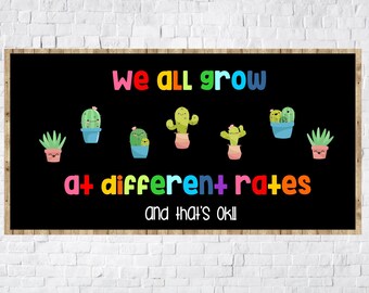 We All Grow at Different Rates Bulletin Boards Classroom Decoration - Etsy