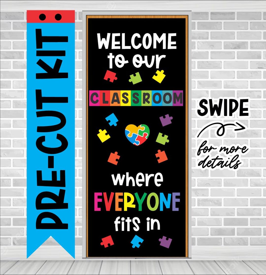 AUTISM School Door Kit Decoration Autism Decoration School Decoration ...