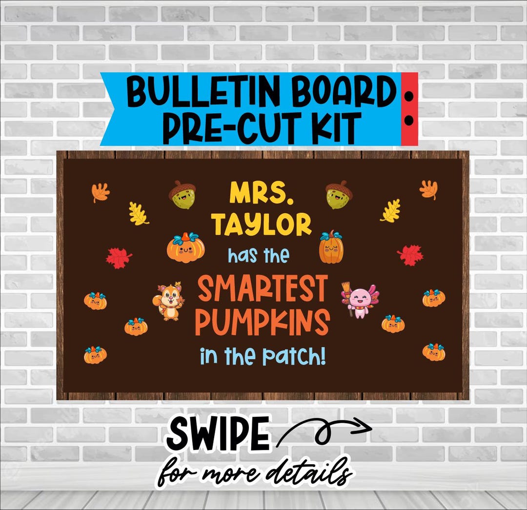 Fall Bulletin Board Precut Kit | Precut Autumn Classroom Door Decor Set ...