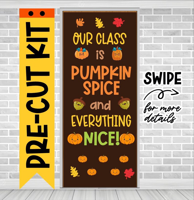 Fall Bulletin Board Precut Kit | Precut Autumn Classroom Door Decor Set ...