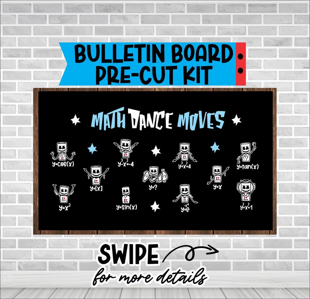 Math Precut Bulletin Board Kit | Math Class Kit | Math Classroom Decor ...