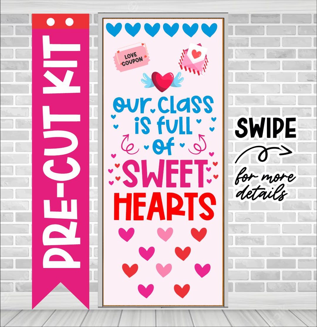 SWEET HEARTS VALENTINES Precut School Classroom Decoration, February ...