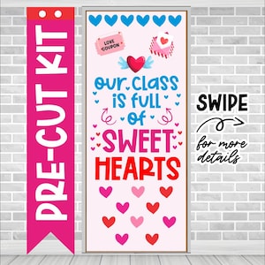 SWEET HEARTS VALENTINES Precut School Classroom Decoration, February ...