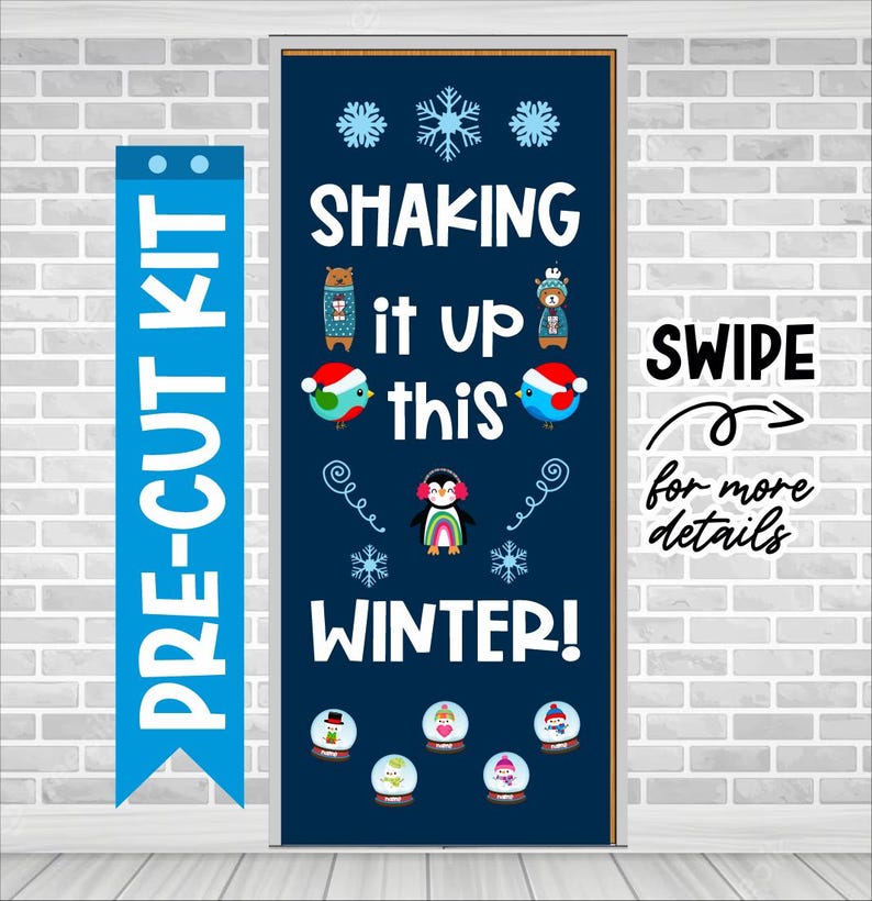 Christmas Bulletin Board Kit | Precut Holiday School Decor | Bulletin ...