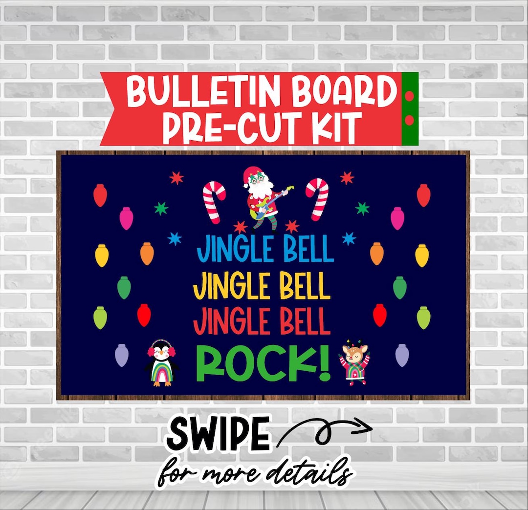 Christmas Classroom Bulletin Board Set Door Decoration | Precut ...