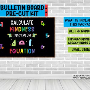 Calculate Kindness Math Bulletin Board Kit: School Door Decoration - Etsy