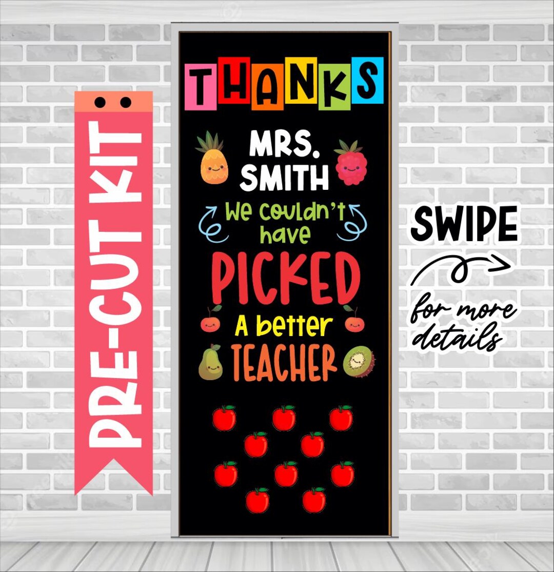 Pre-cut Teacher Appreciation Bulletin Board Kit: Classroom Door ...
