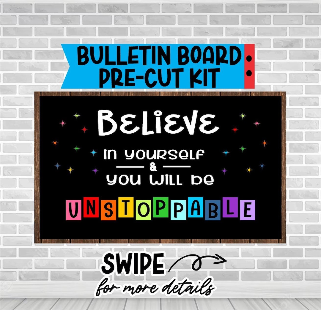 Believe in Yourself Bulletin Board Kit: Classroom Decor - Etsy