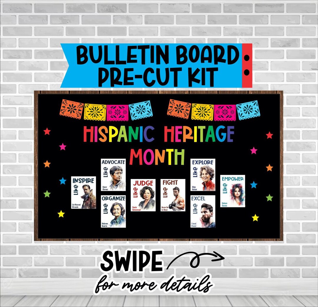 HISPANIC HERITAGE MONTH Pre-cut School Bulletin Board Kit, Door ...