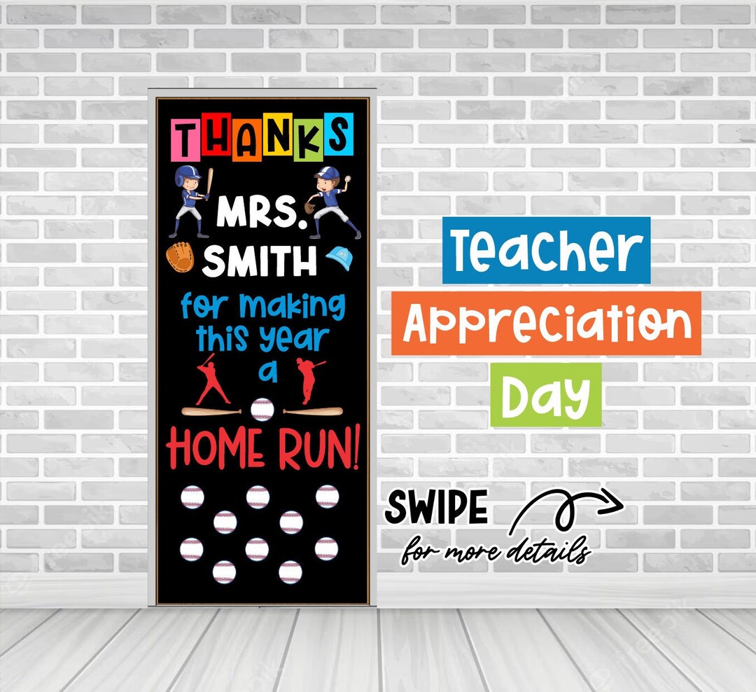 SPORTS BASEBALL Teacher Appreciation Day Kit School Door Decor ...