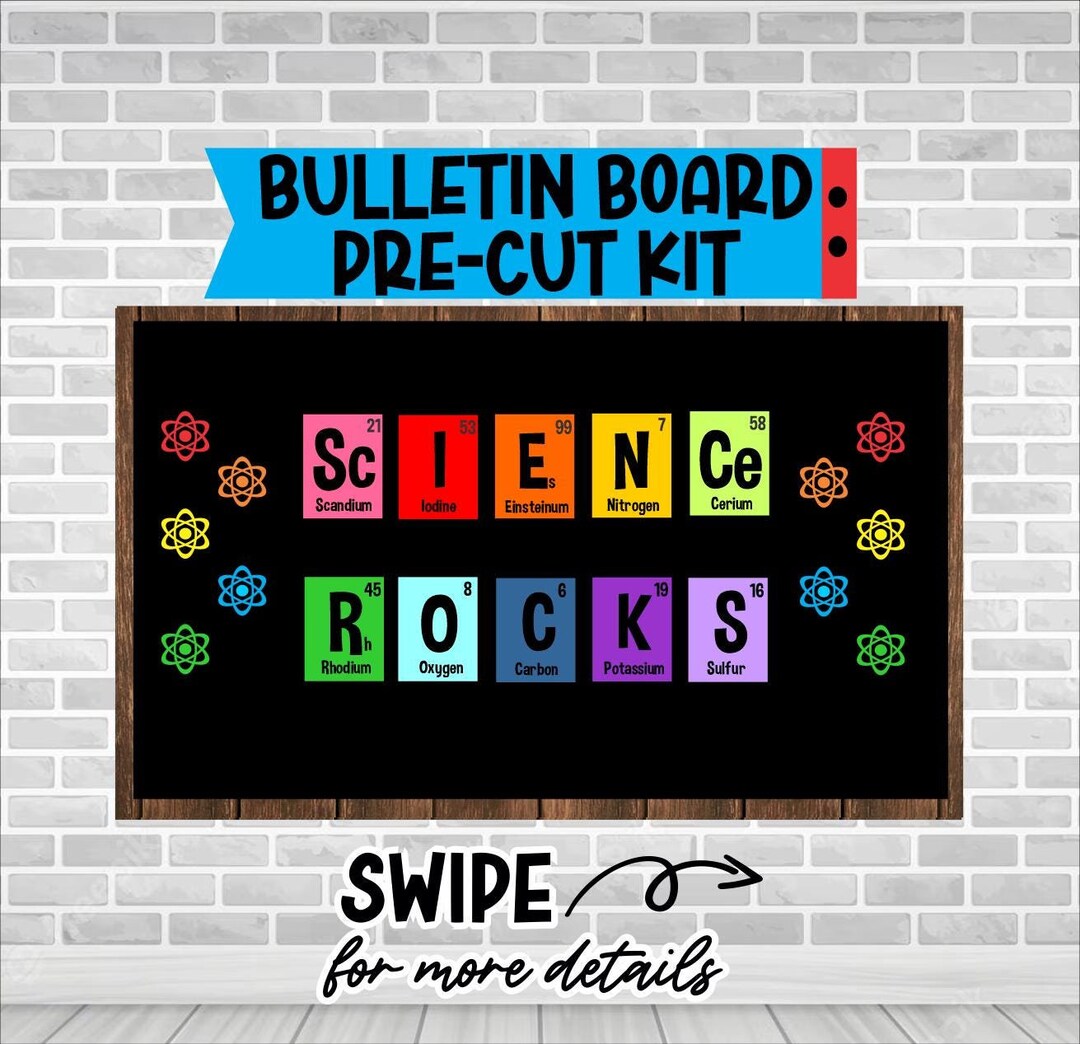 SCIENCE ROCKS Bulletin Board Kit School Letters Classroom Decoration ...