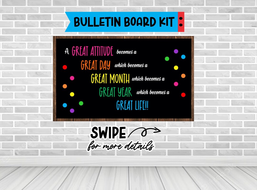 GREAT ATTITUDE Bulletin Board Letter Classroom Decoration Letter ...