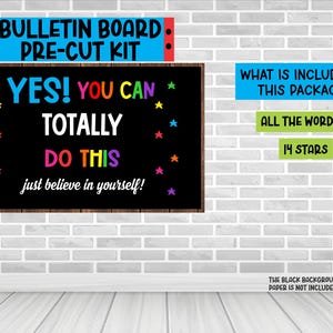 YES YOU CAN Bulletin Board Kit Classroom Decoration Letters Elementary ...