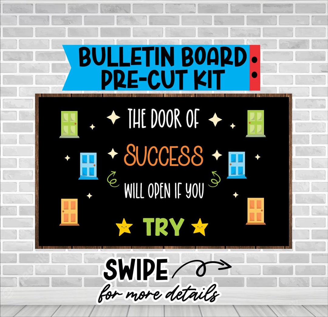 DOOR OF SUCCESS Will Open School Bulletin Board Kit Bulletin Board ...