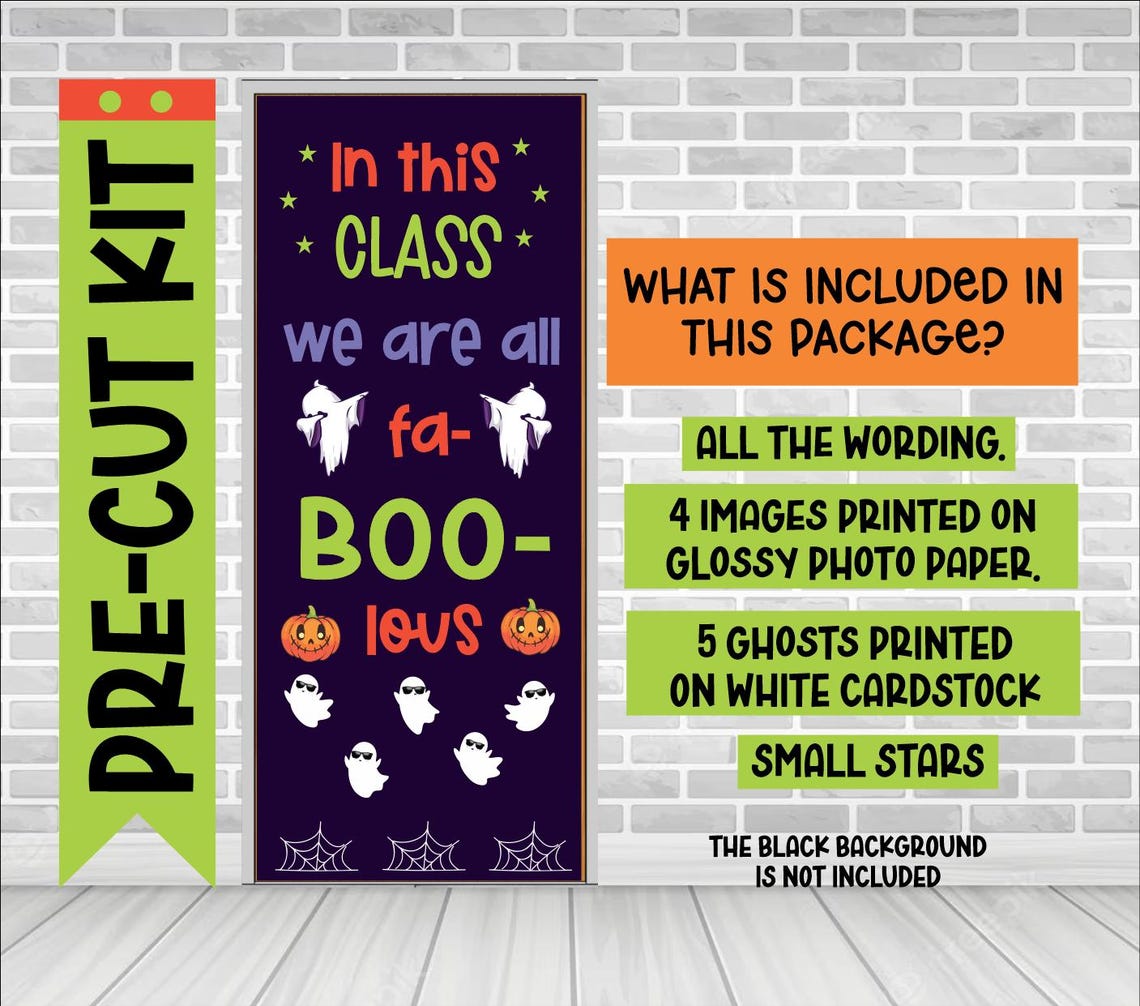 Halloween Bulletin Board Kit: Pre-cut School Classroom Decoration - Etsy