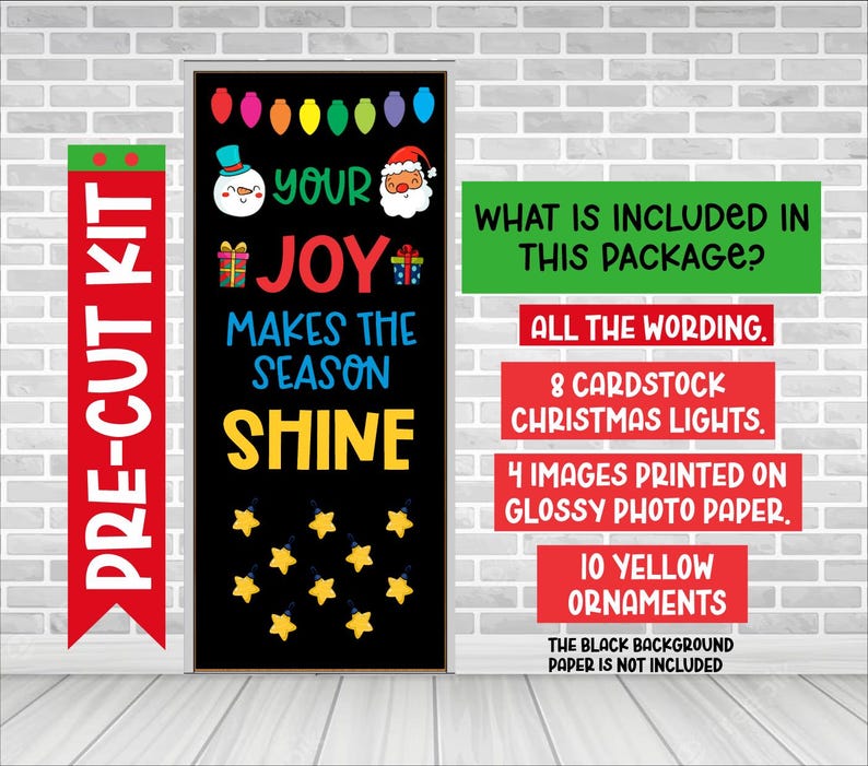 YOUR JOY SHINE Precut School Door Classroom Decoration Kit, Winter Door ...