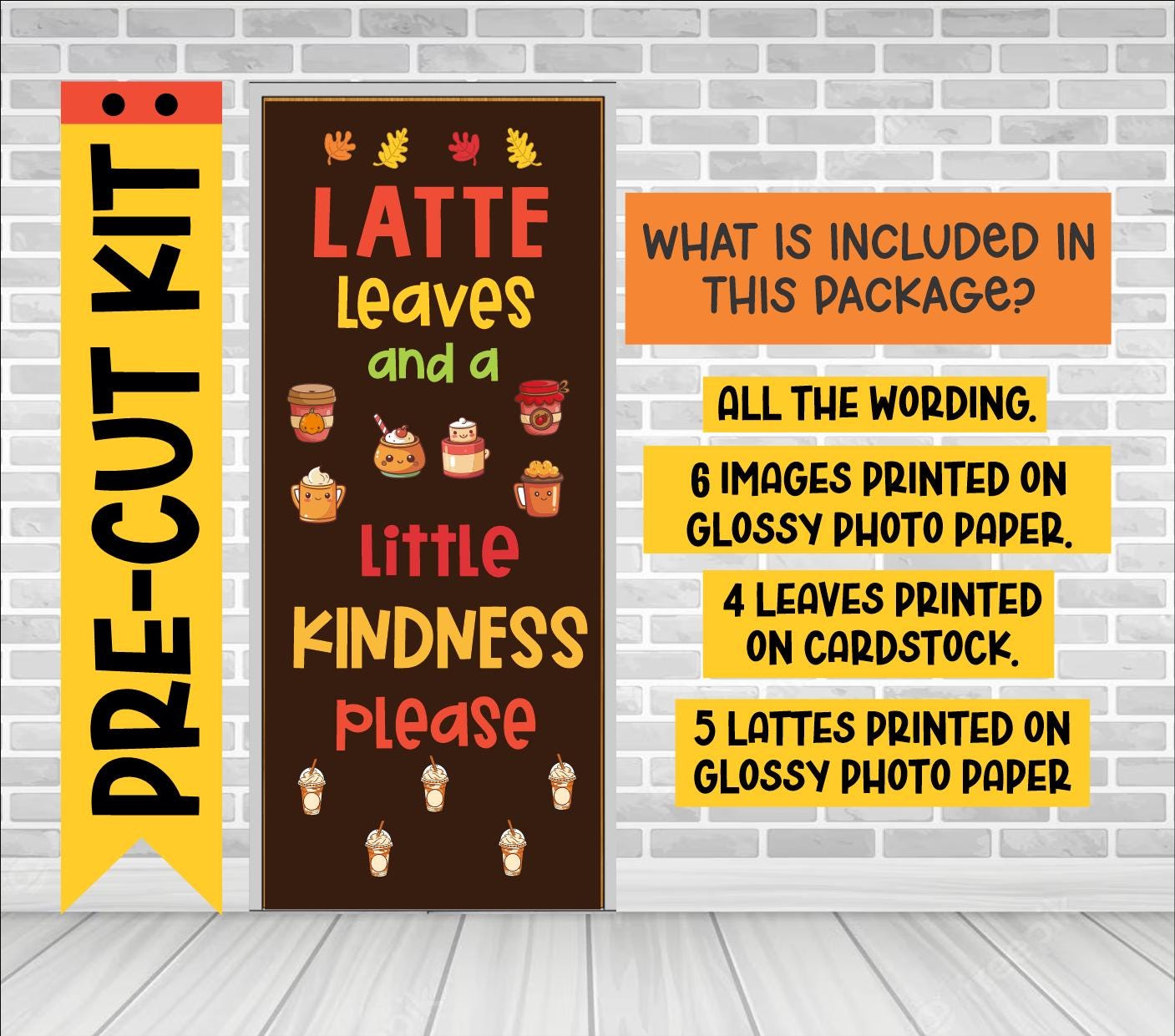 Fall Bulletin Board Precut Kit | Precut Autumn Classroom Door Decor Set ...