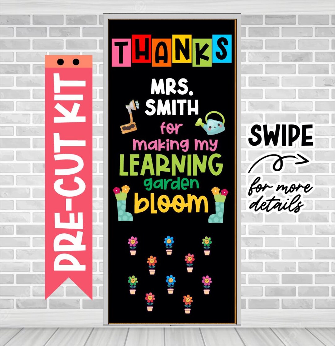 GARDEN LEARNING BLOOM Pre-cut Teacher Appreciation Day, Spring Bulletin ...