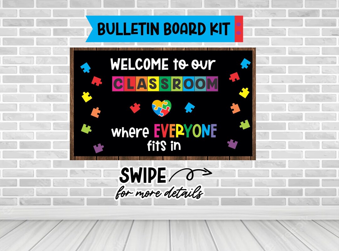 AUTISM Bulletin Board Kit Autism Decoration School Decoration Bulletin ...