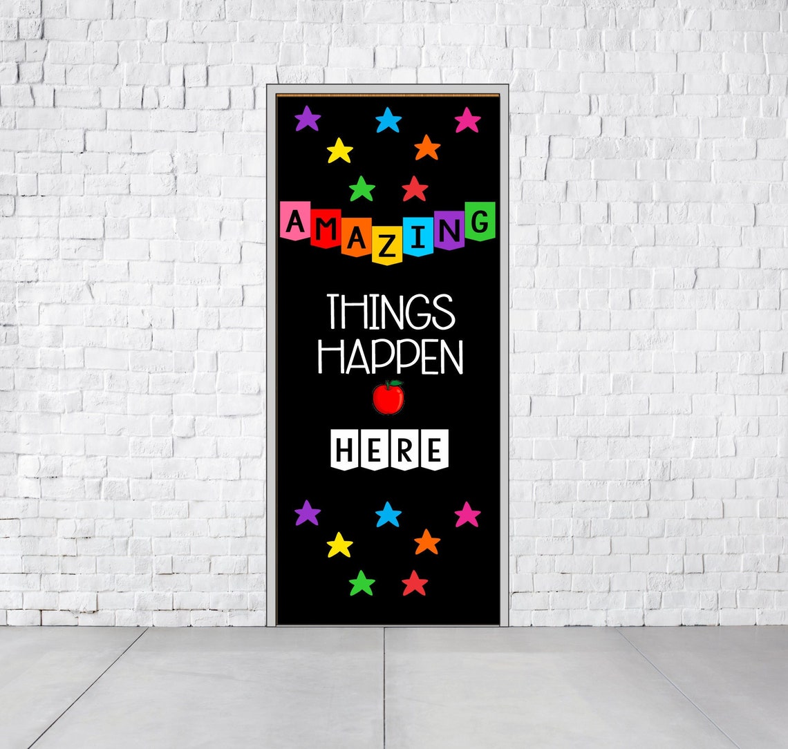 AMAZING THINGS Happen Here School Door Decoration Teacher - Etsy