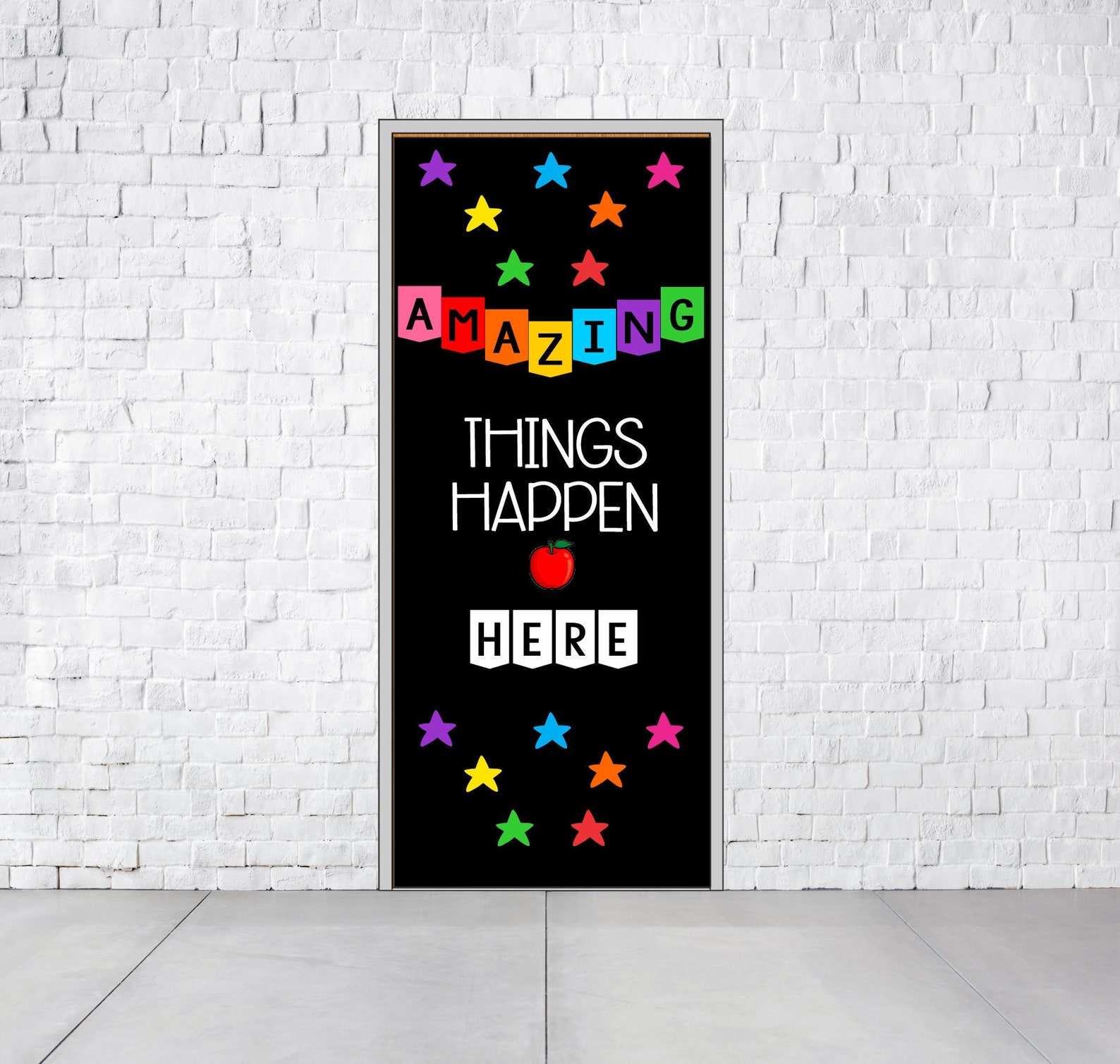 AMAZING THINGS Happen Here School Door Decoration Teacher - Etsy