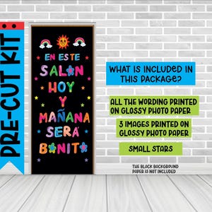 MAÑANA SERA BONITO Spanish Door Decoration Spanish Classroom Letters ...