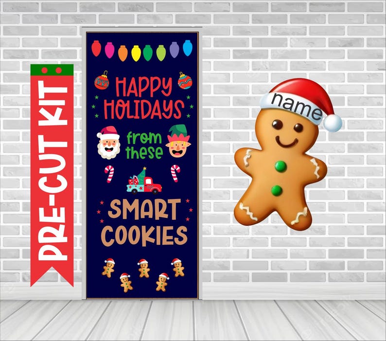 Christmas Bulletin Board Kit | Precut Holiday School Decor | Bulletin ...