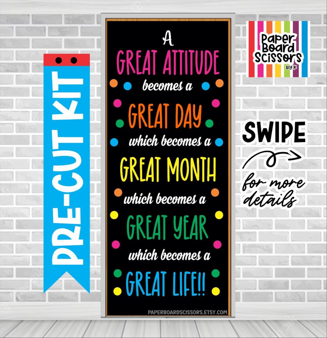 GREAT ATTITUDE School Door Decoration Kit Classroom Door Decoration ...