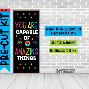 YOU ARE CAPABLE School Door Decoration Kit: Classroom Decor - Etsy