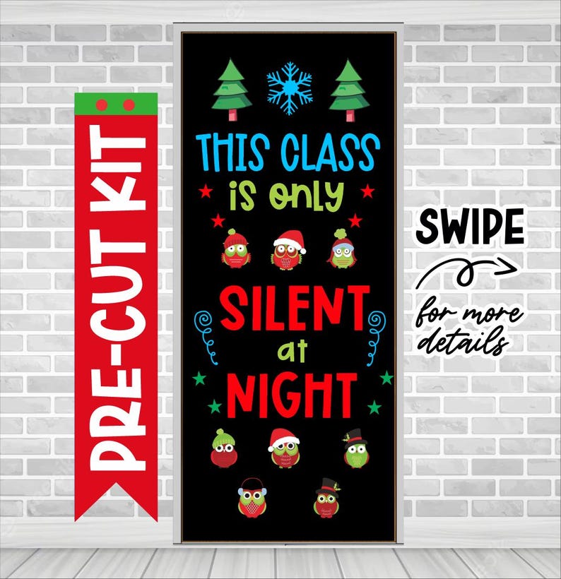 Christmas Bulletin Board Kit | Precut Holiday School Decor | Bulletin ...