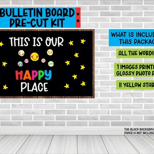 HAPPY PLACE Bulletin Board Letter Classroom Decoration Teacher Bulletin ...