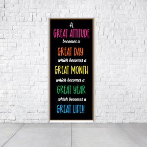 GREAT ATTITUDE School Door Decoration Classroom Door | Etsy