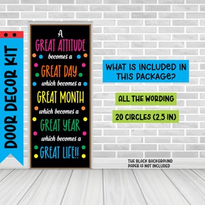 GREAT ATTITUDE School Door Decoration Kit Classroom Door Decoration ...