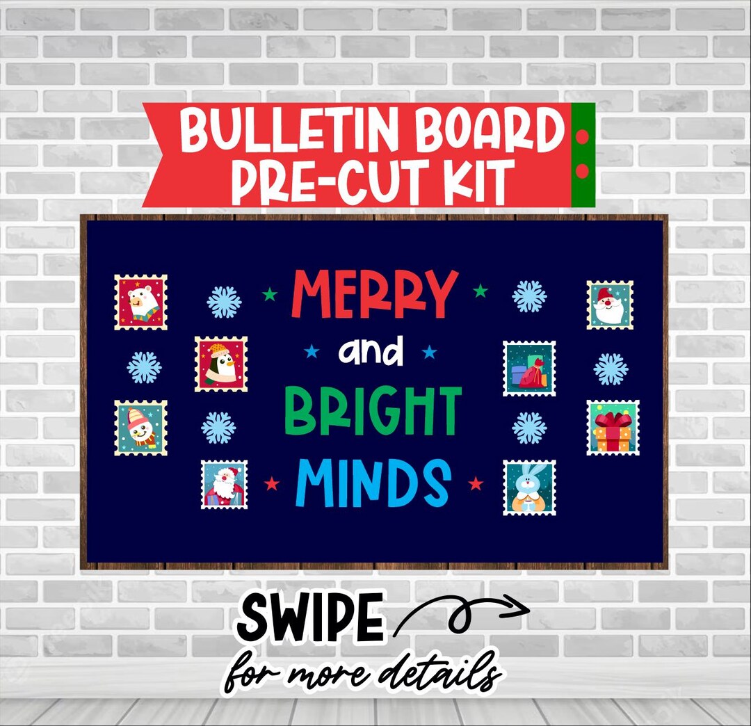 Christmas Classroom Bulletin Board Set Door Decoration | Precut ...