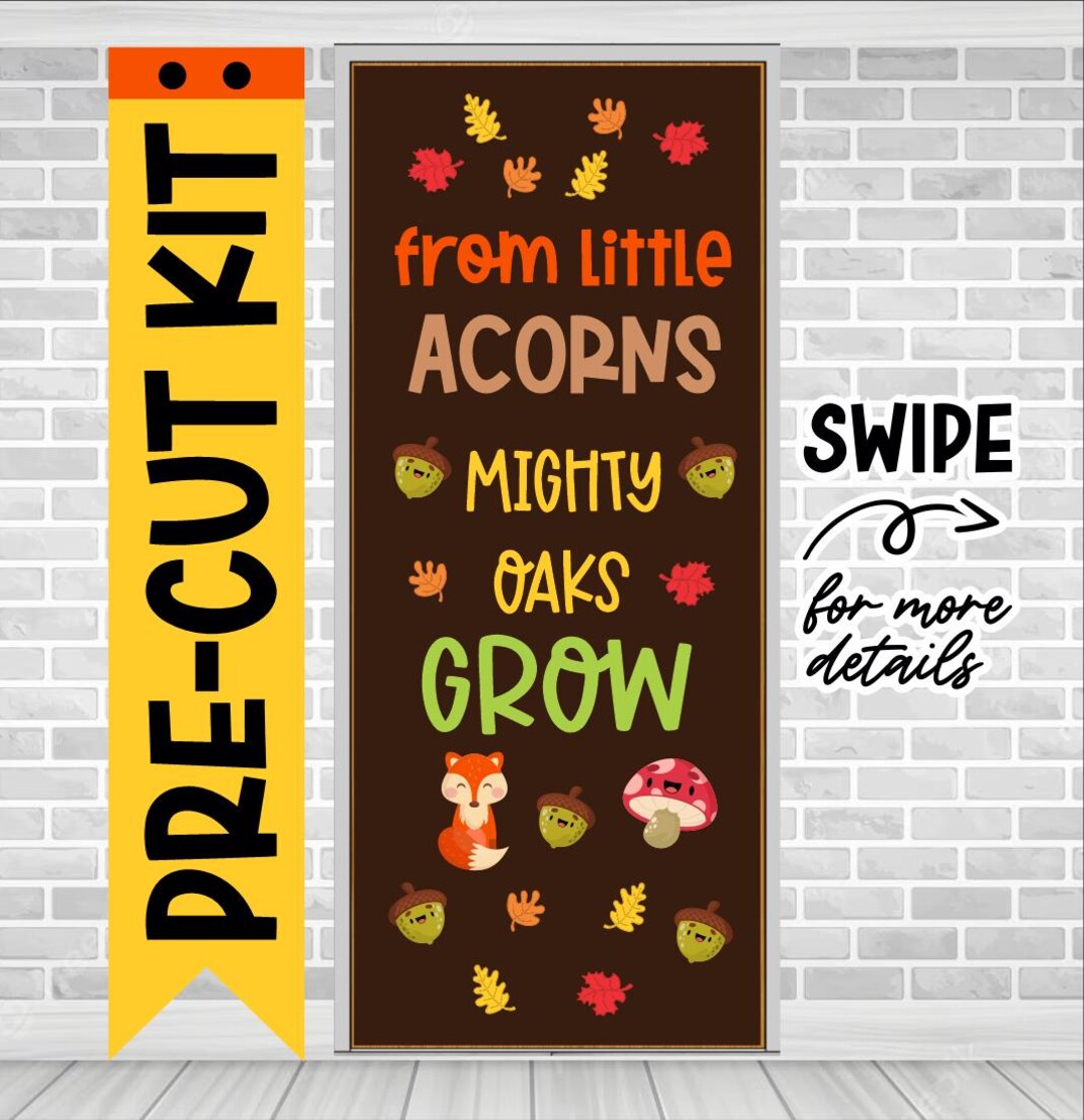 Fall Bulletin Board Precut Kit | Precut Autumn Classroom Door Decor Set ...