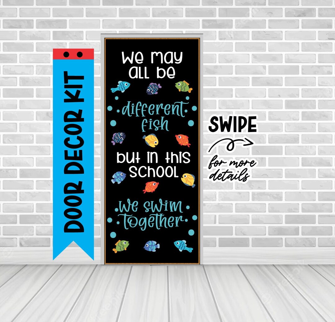 WE MAY ALL be School Door Kit Decoration Classroom Door Decoration Door ...