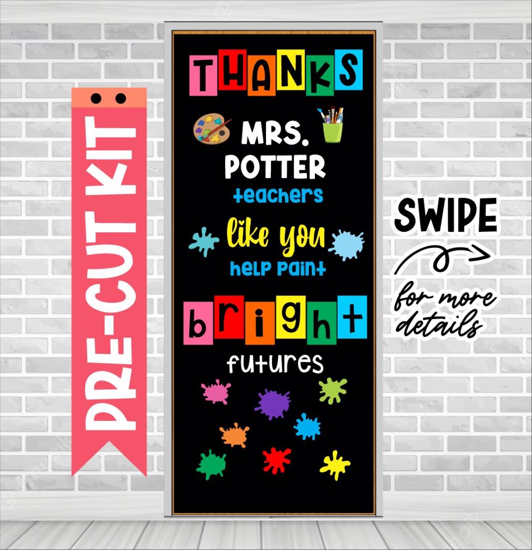 Precut Teacher Appreciation Door Decoration: Bright Futures Bulletin ...