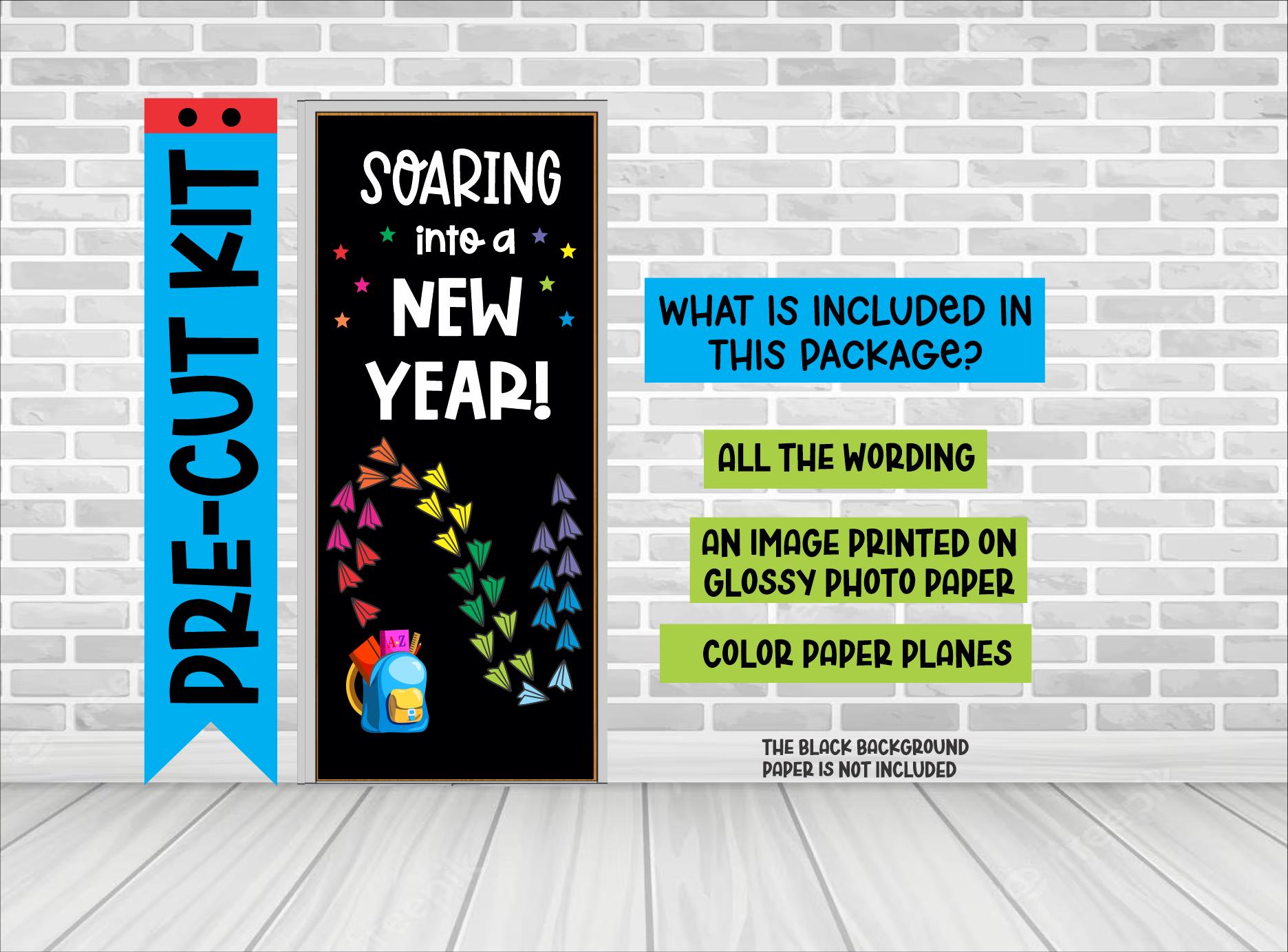 Soaring New Year School Door Decoration Kit: Classroom Bulletin Board ...