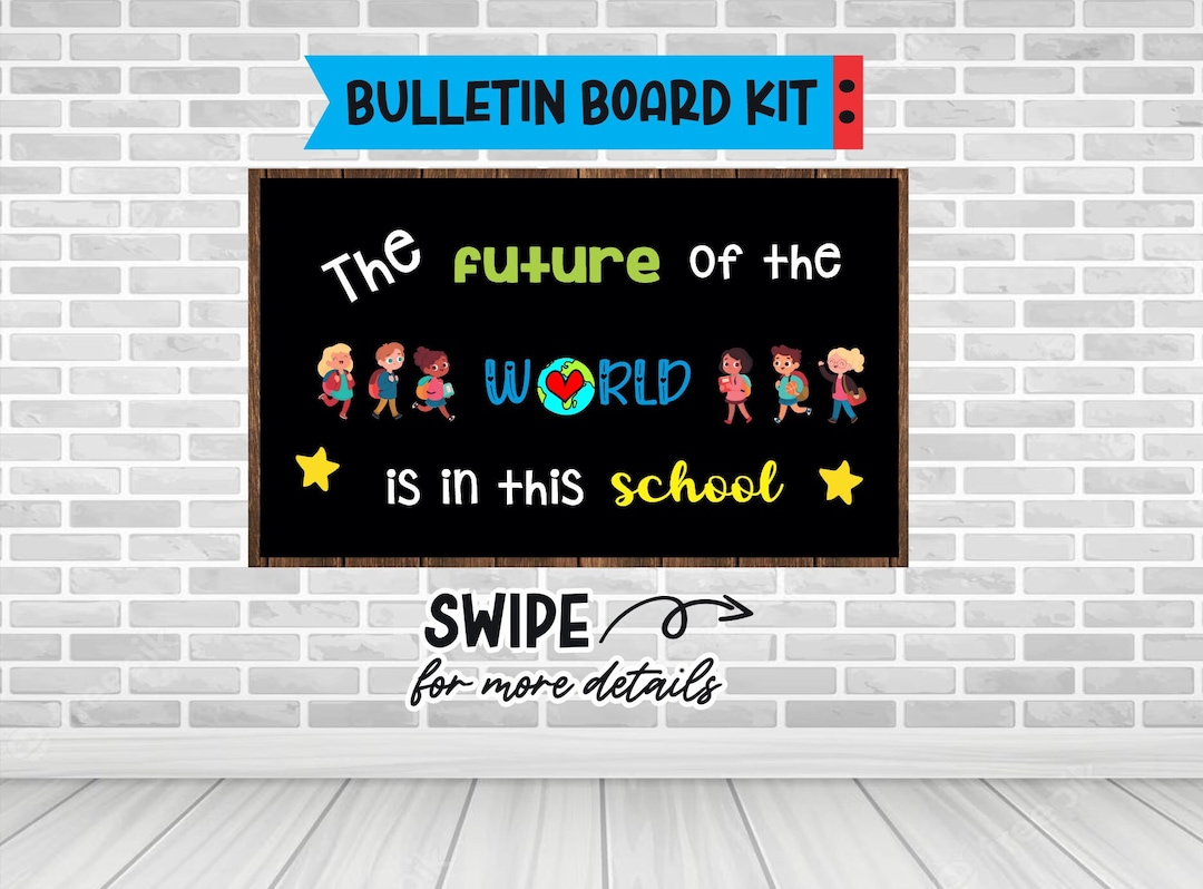 THE FUTURE OF the World Bulletin Board Kit Letters Classroom Decoration ...