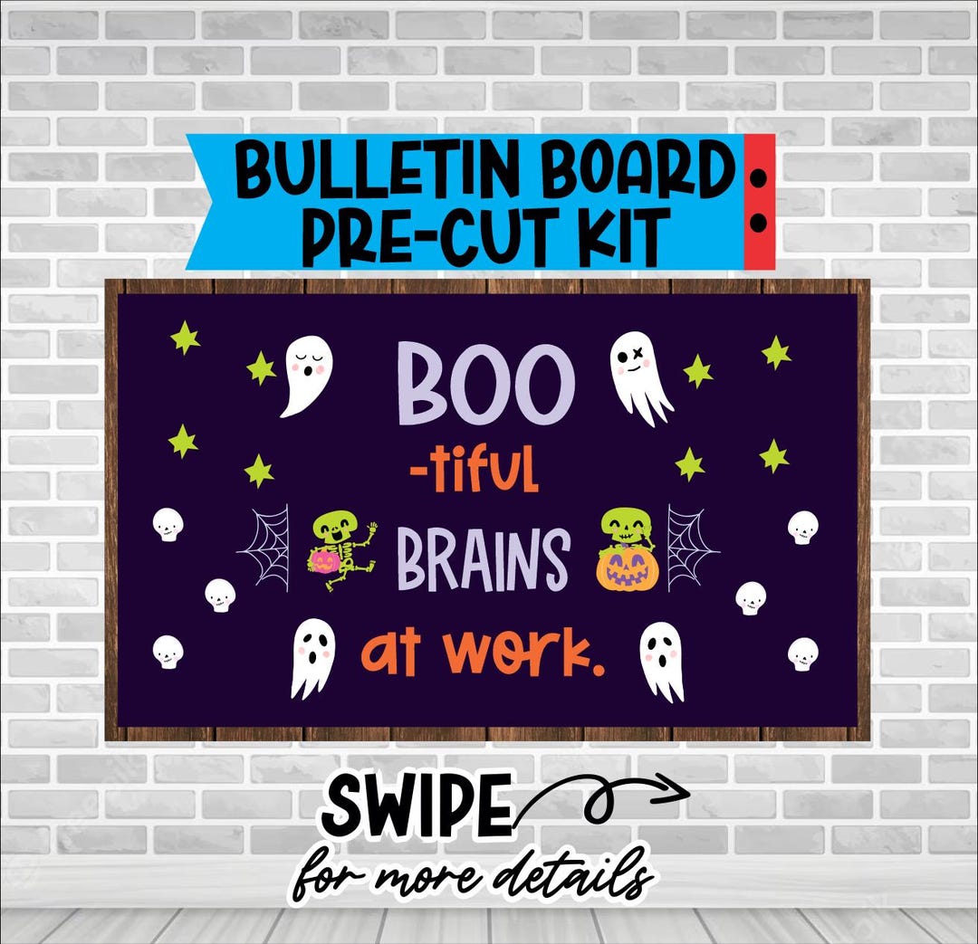 Halloween Bulletin Board Precut Kit: Classroom Door Decoration - Etsy